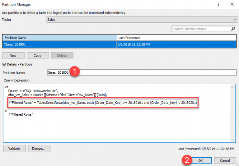 Dynamic Partitioning in SSAS Tabular Using M Query – Cloud BI