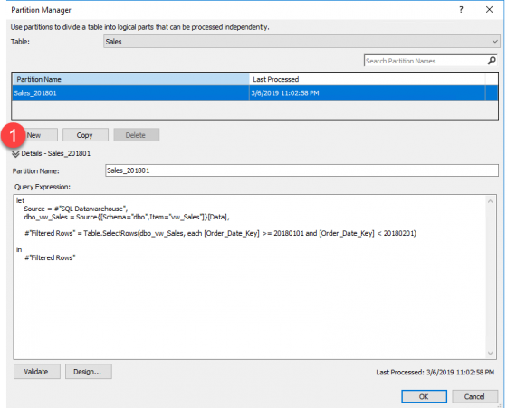 Dynamic Partitioning in SSAS Tabular Using M Query – Cloud BI