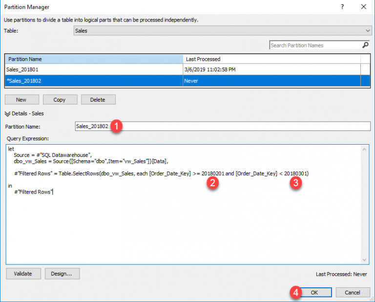 Dynamic Partitioning in SSAS Tabular Using M Query – Cloud BI